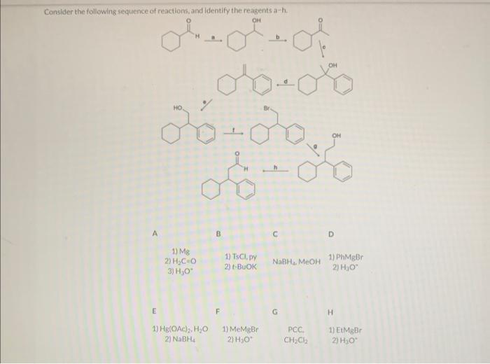 Solved Consider the following sequence of reactions, and | Chegg.com