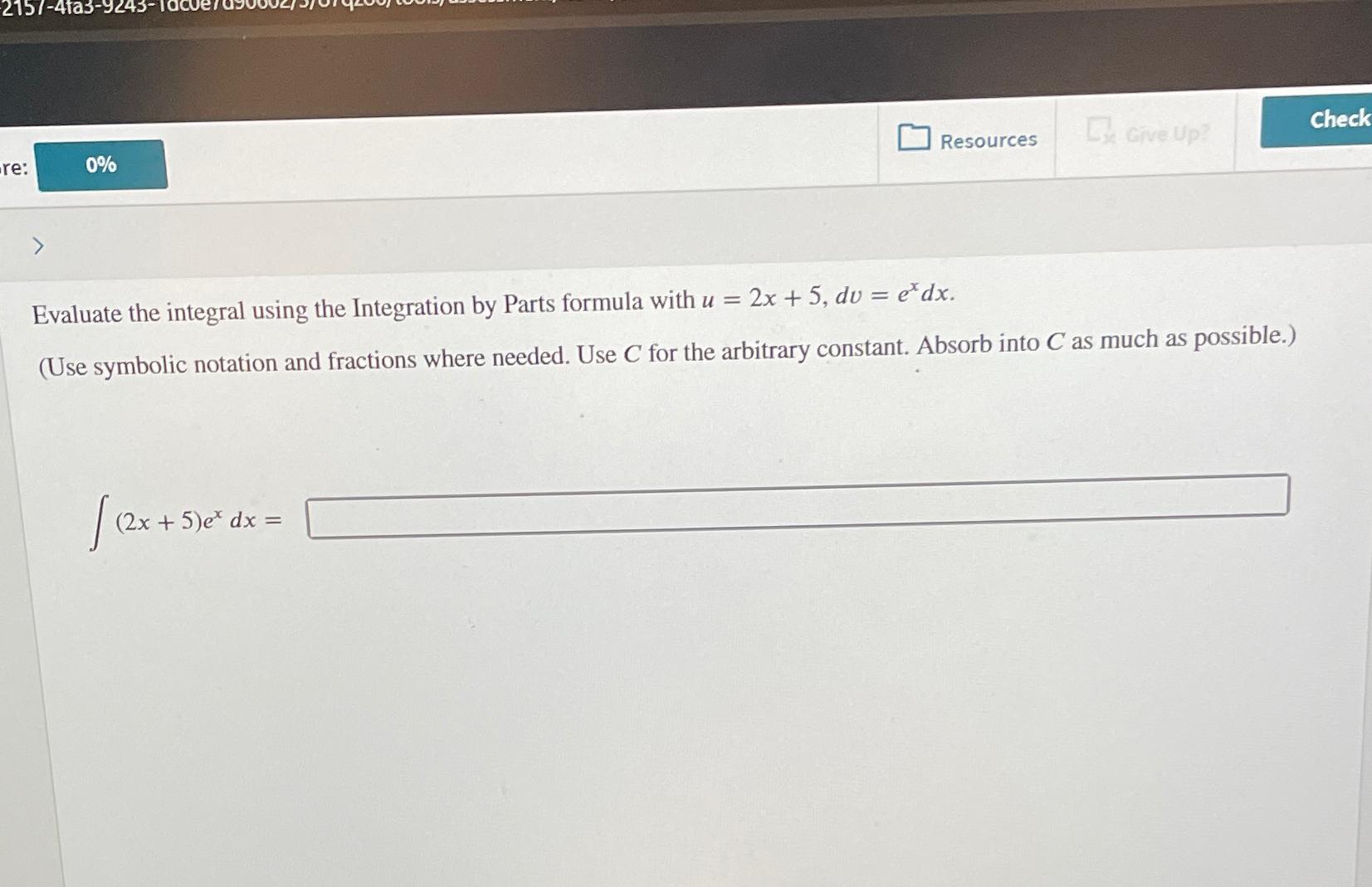 Solved ResourcesEvaluate the integral using the Integration | Chegg.com