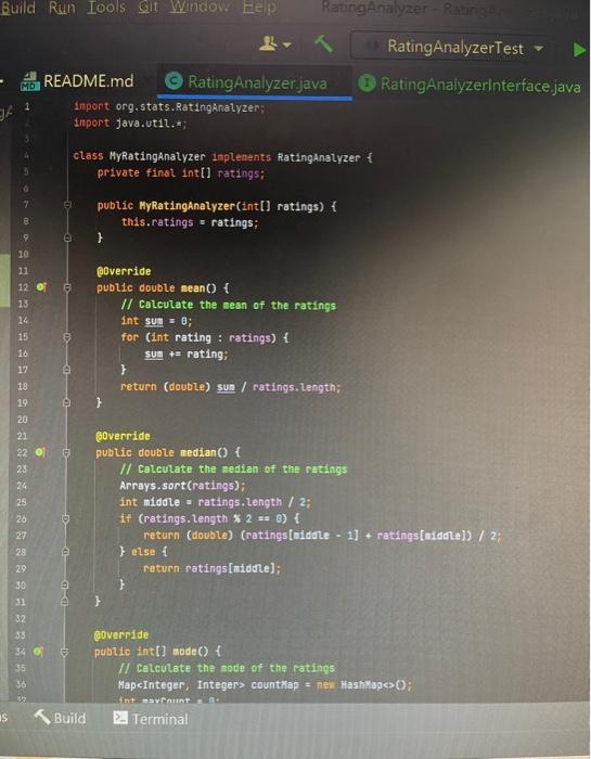 Solved README.md (1) Rating Anaiyzerinterface.java inport | Chegg.com