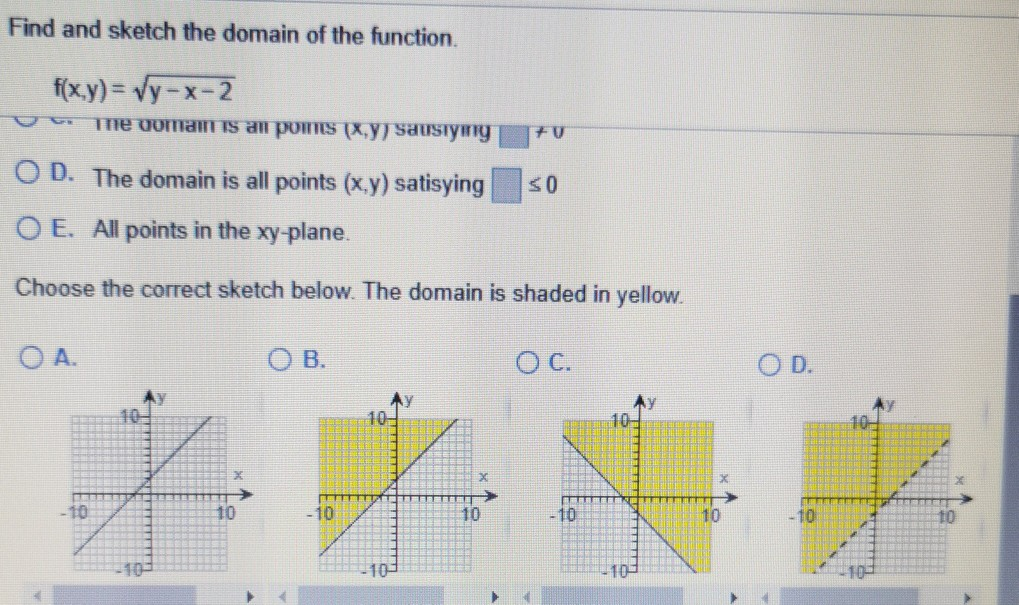 Solved Find and sketch the domain of the function. f(x,y) = | Chegg.com