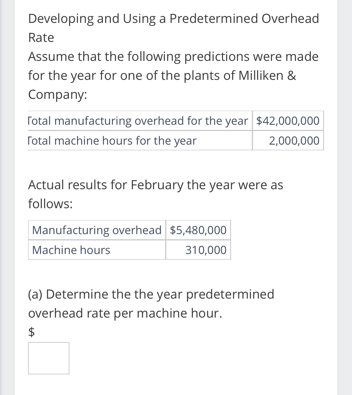 Developing and Using a Predetermined | Chegg.com