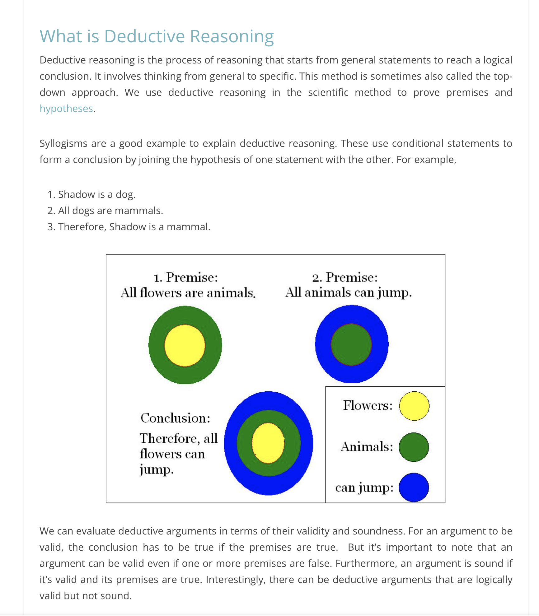 Solved What is Deductive ReasoningDeductive reasoning is the | Chegg.com