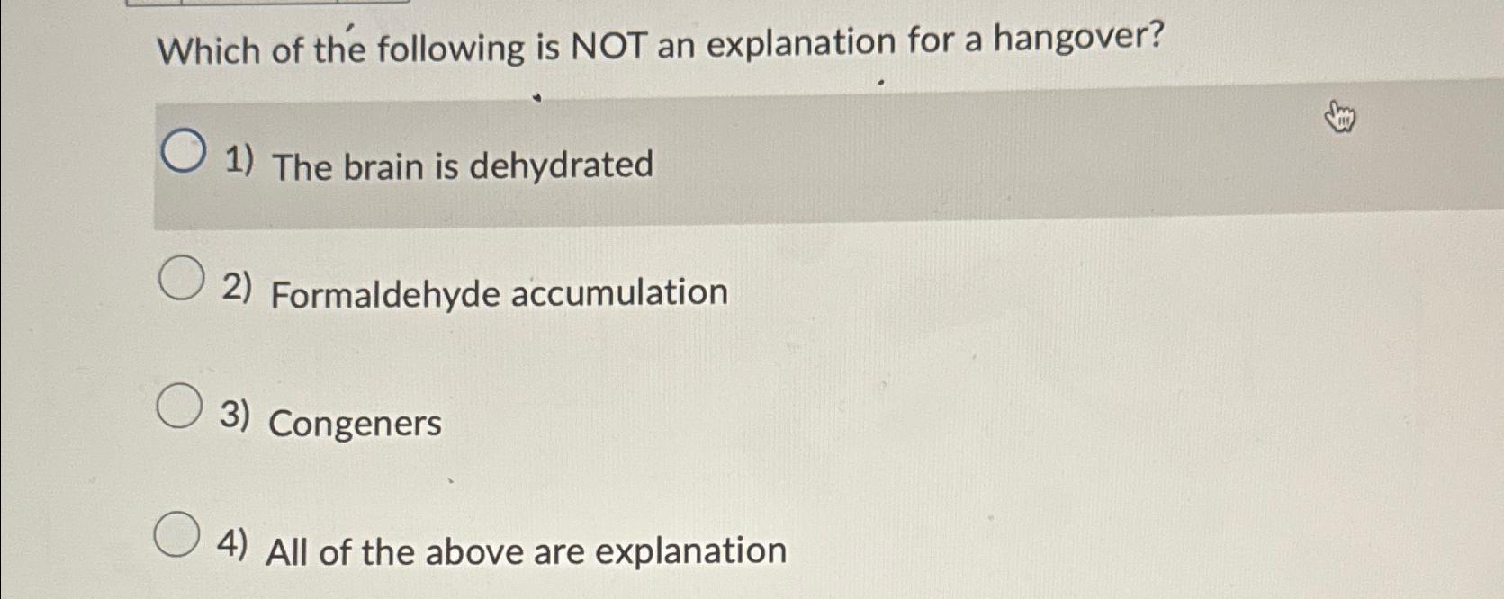 Solved Which of the following is NOT an explanation for a | Chegg.com