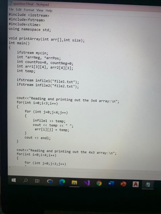 Solved In question final - Notepad File Edit Format View | Chegg.com