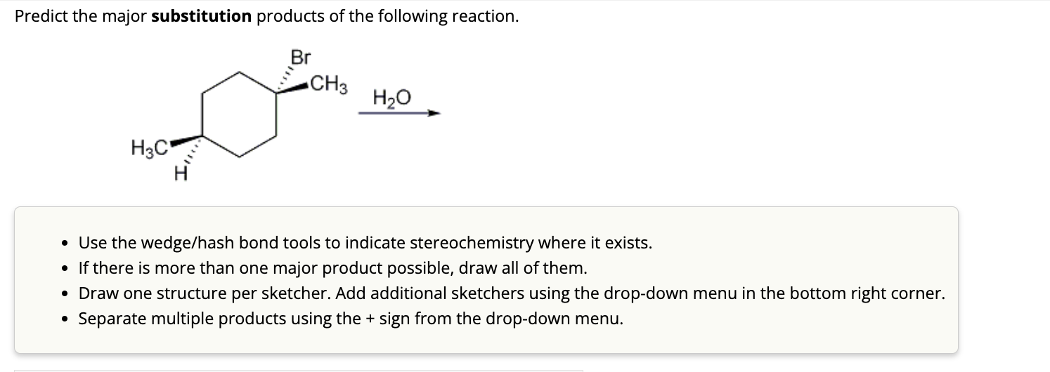 Solved Predict the major substitution products of the | Chegg.com