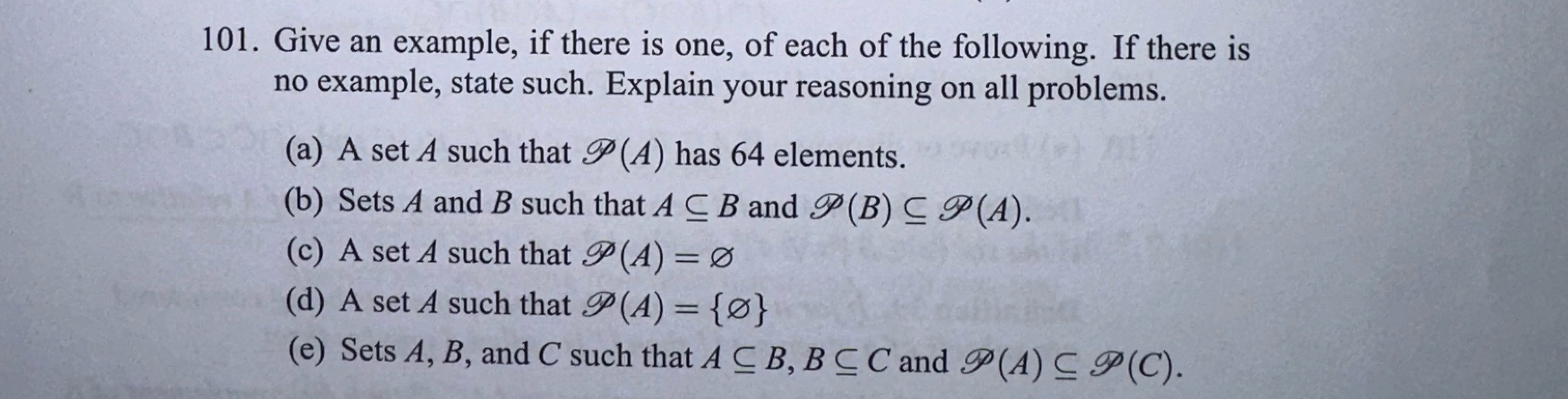 Solved Give an example, if there is one, of each of the | Chegg.com