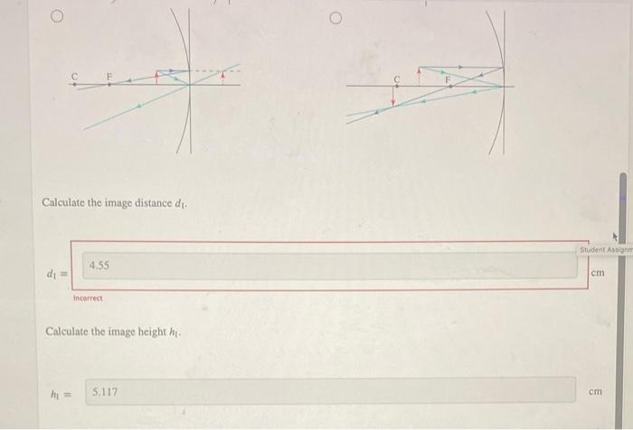 Solved An object 1.35 cm tall is placed 3.35 cm in front of | Chegg.com