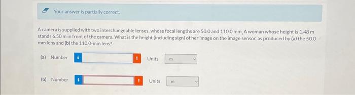 Solved Acamera is supplied with two interchangeable lenses, | Chegg.com