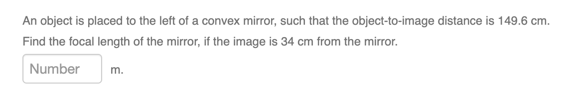 Solved An object is placed to the left of a convex mirror, | Chegg.com