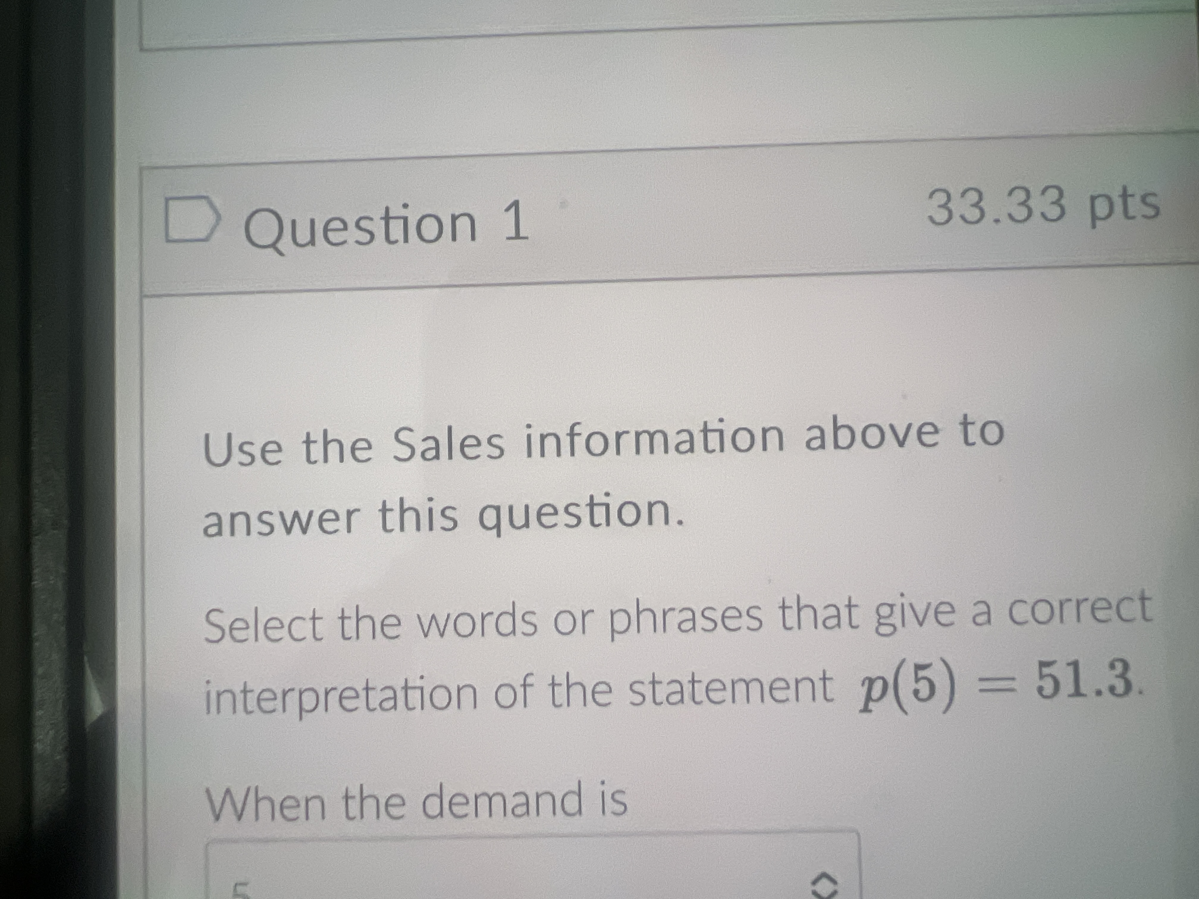 Solved Question 1Use the Sales information above toanswer | Chegg.com Solved Question 1Use the Sales information above toanswer | Chegg.com