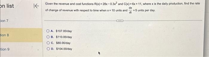 Solved Given the revenue and cost functions R(x)=28x−0.3x2 | Chegg.com