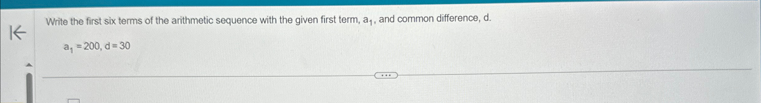 Solved Write the first six terms of the arithmetic sequence | Chegg.com