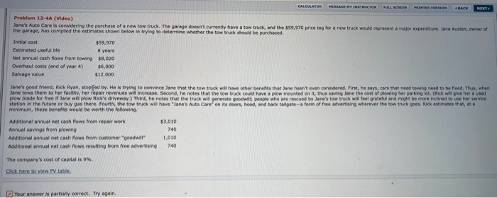 Solved CALCULATOR MESSAGE HY INSTRUCTOR FULL SCREEN PRINTER | Chegg.com