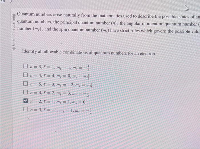 Solved What quantum numbers specify these subshells? 7s n= | Chegg.com