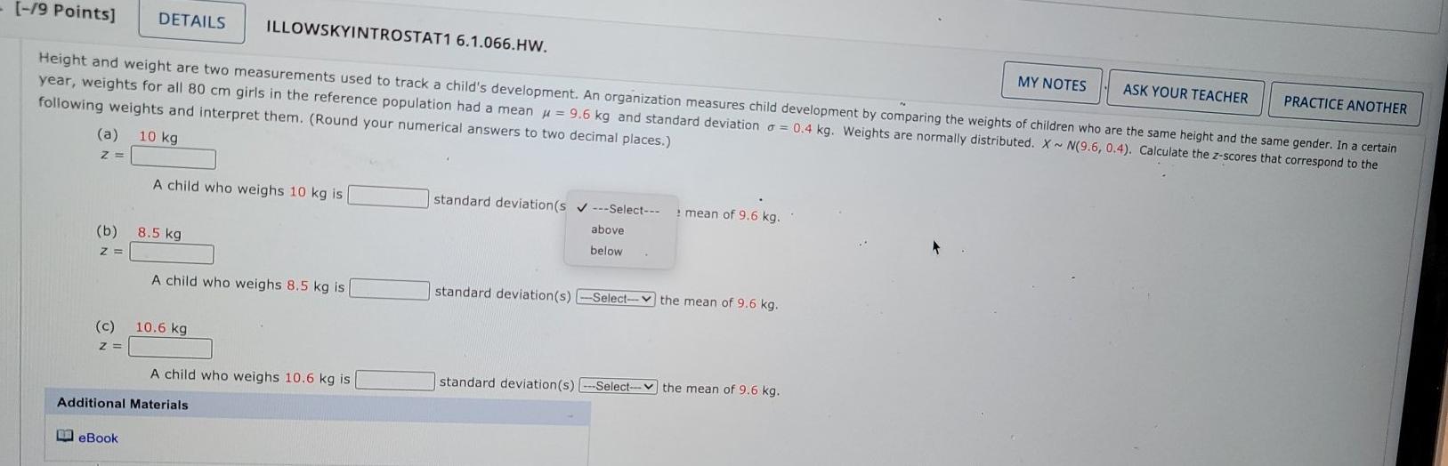 Solved - (-19 Points] DETAILS ILLOWSKYINTROSTAT1 6.1.066.HW. | Chegg.com