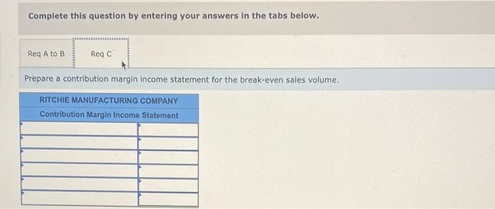 Solved Problem 11-28A (Algo) Determining the break-even | Chegg.com