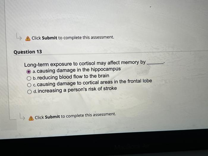 Solved Click Submit to complete this assessment. lestion 13 | Chegg.com