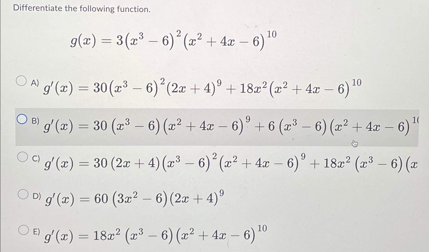 Solved Differentiate the following | Chegg.com