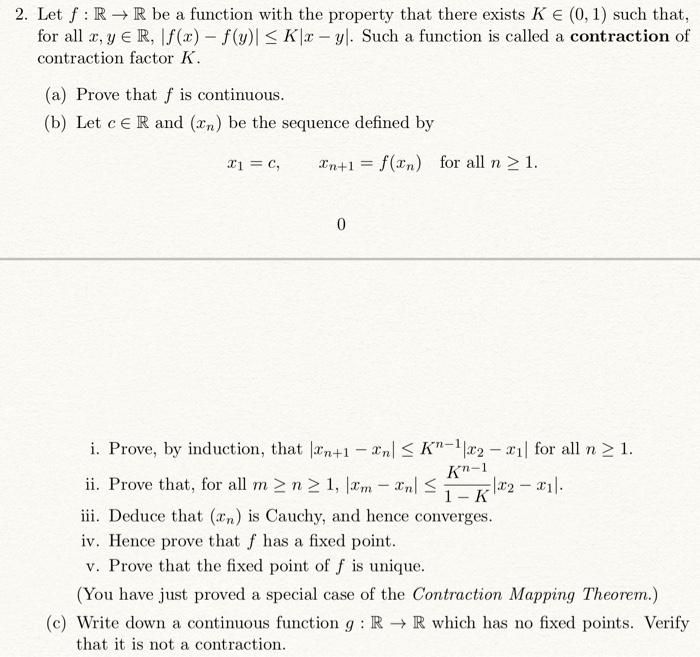 Solved 2. Let f:R→R be a function with the property that | Chegg.com