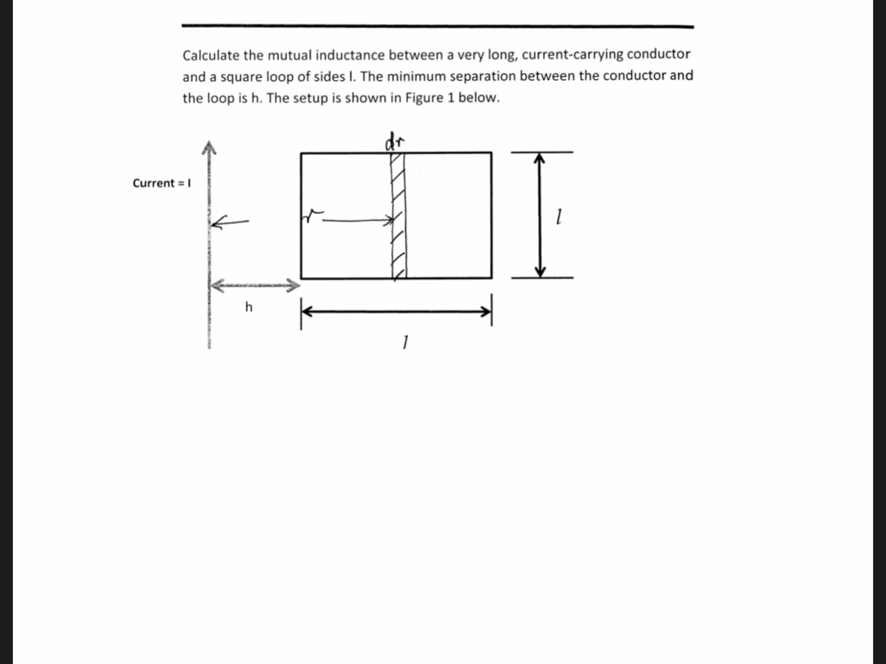 Calculate the mutual inductance between a very long, | Chegg.com