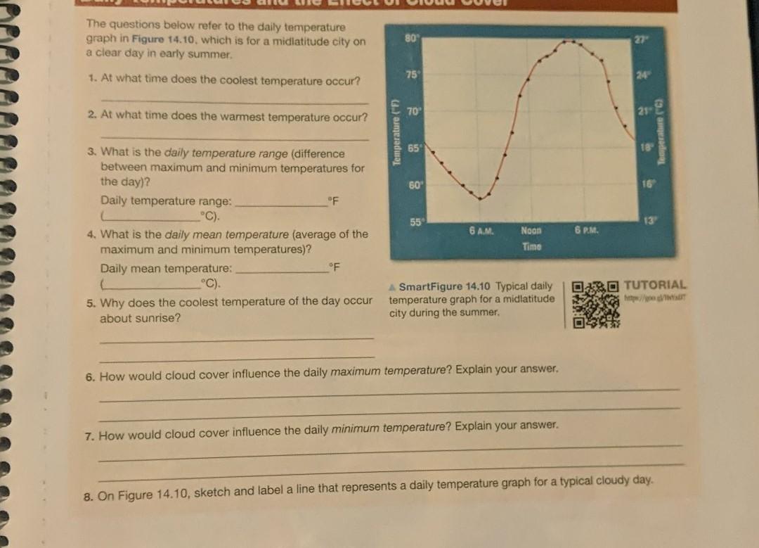 Solved The questions below refer to the daily temperature | Chegg.com