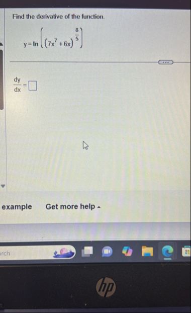 Solved Find the derivative of the | Chegg.com