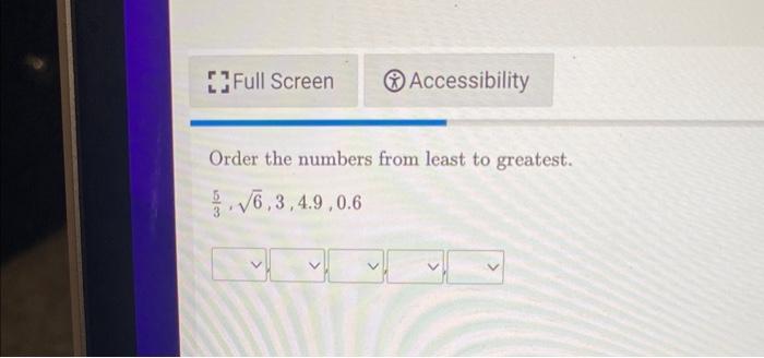 Solved Order the numbers from least to greatest. | Chegg.com