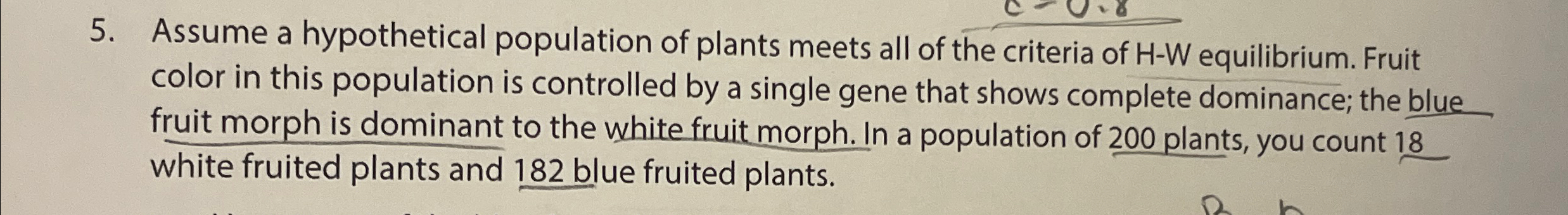 Solved Assume a hypothetical population of plants meets all | Chegg.com