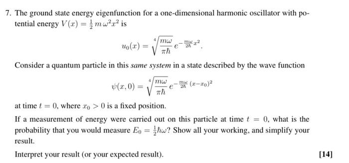 The Ground State Energy Eigenfunction For A
