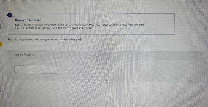 Solved Required information NOTE This is a mult-part | Chegg.com