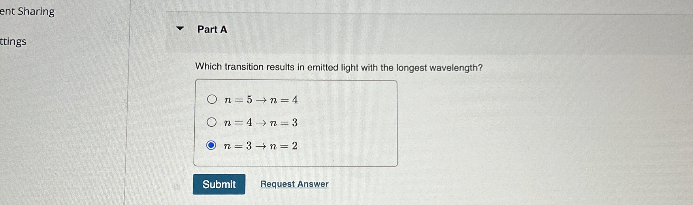 Solved ent SharingPart AWhich transition results in emitted | Chegg.com