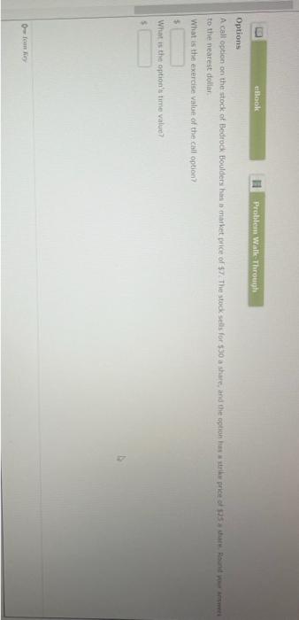 Solved to thie neasest doliar What is the exercise value of | Chegg.com