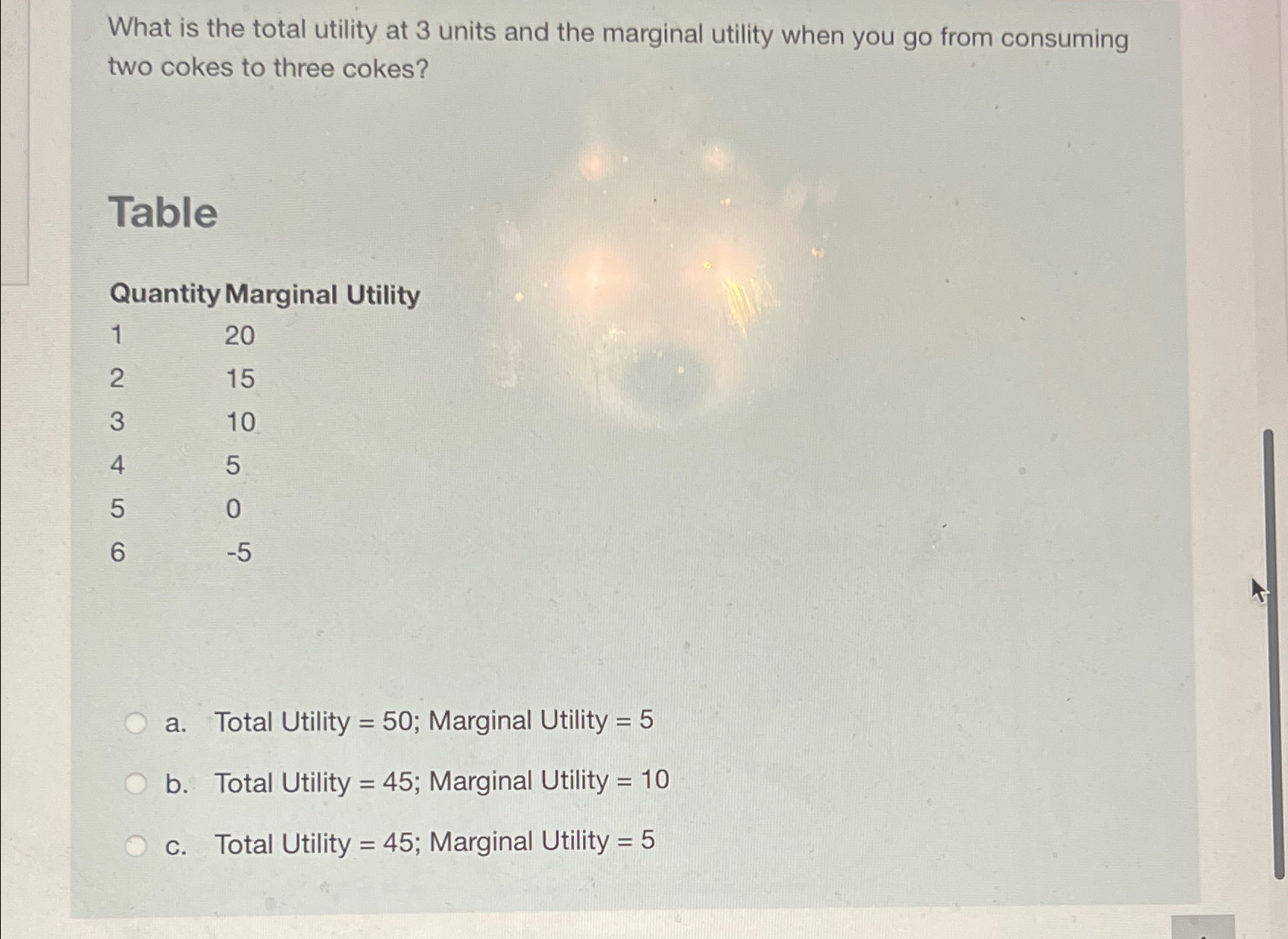 Solved What is the total utility at 3 ﻿units and the | Chegg.com