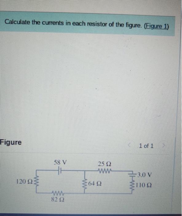 Solved Calculate the currents in each resistor of the | Chegg.com