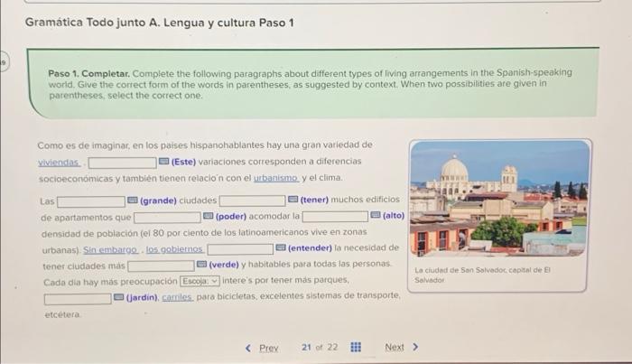 Gramática Todo junto A. Lengua y cultura Paso 1 Paso | Chegg.com Gramática Todo junto A. Lengua y cultura Paso 1 Paso | Chegg.com