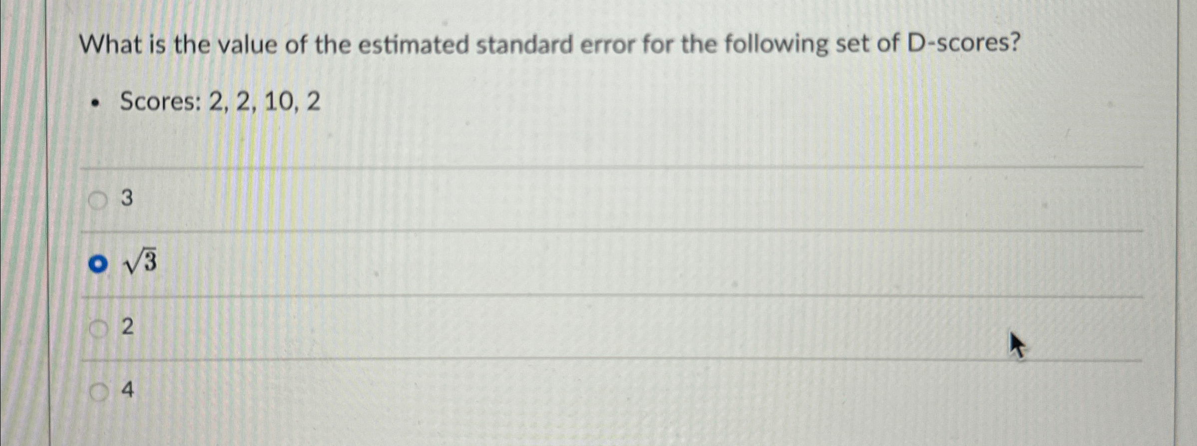 Solved What is the value of the estimated standard error for | Chegg.com