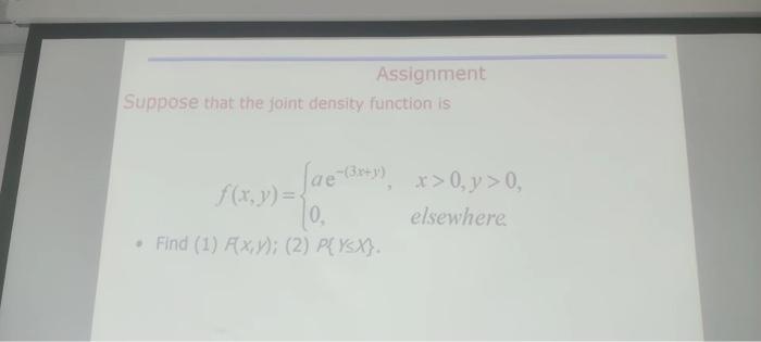 Solved Suppose than the joint density function is | Chegg.com