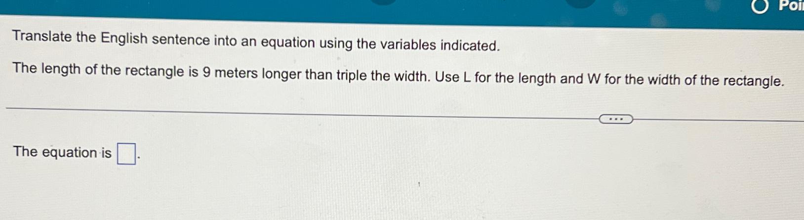 Solved Translate the English sentence into an equation using | Chegg.com