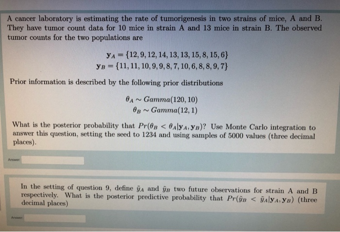 Solved A cancer laboratory is estimating the rate of | Chegg.com Solved A cancer laboratory is estimating the rate of | Chegg.com