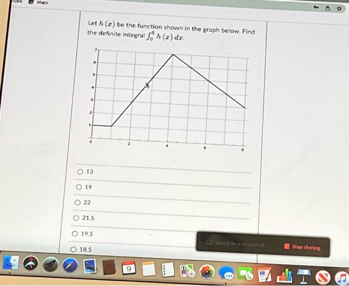 Solved Let h(x) be the function shown in the graph below. | Chegg.com