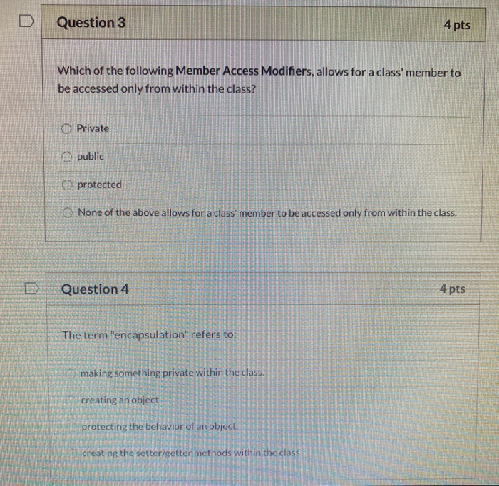 Solved D Question 1 4 pts Which of the following is the | Chegg.com