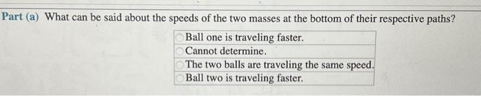 Solved (15\%) Problem 1: Two masses sit at the top of two | Chegg.com