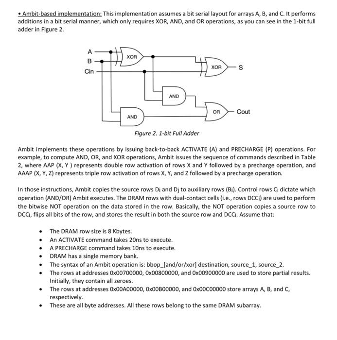 Solved Part 2 Recall that AMBIT can perform bitwise AND/OR | Chegg.com