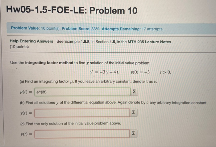 Solved Hw05-1.5-FOE-LE: Problem 10 Problem Value: 10 | Chegg.com