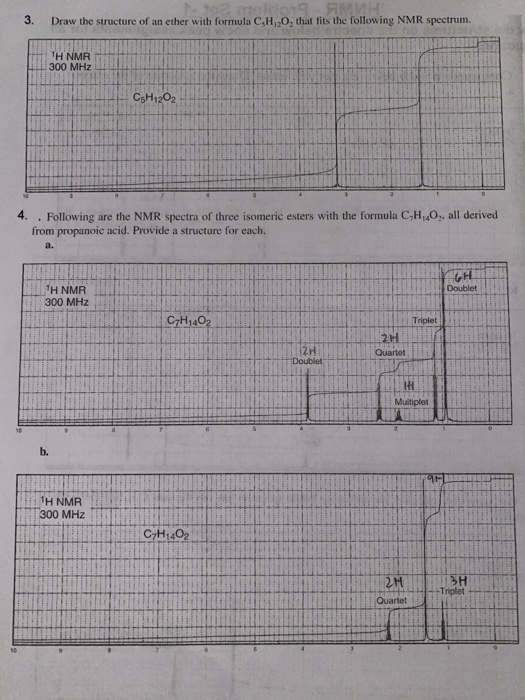 Solved HNMR - Problem Set -1 Draw the structures on the | Chegg.com
