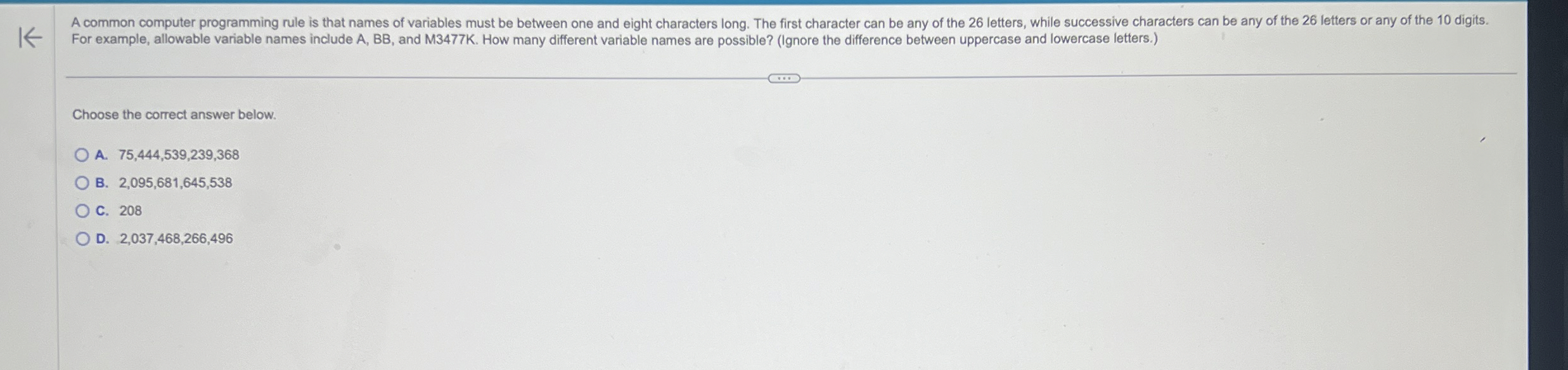 Solved For example, allowable variable names include A, ﻿BB, | Chegg.com
