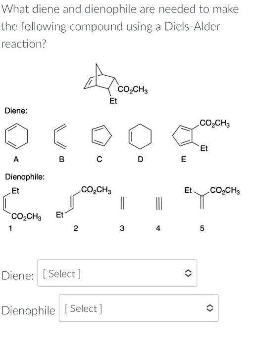 Solved What diene and dienophile are needed to make the | Chegg.com