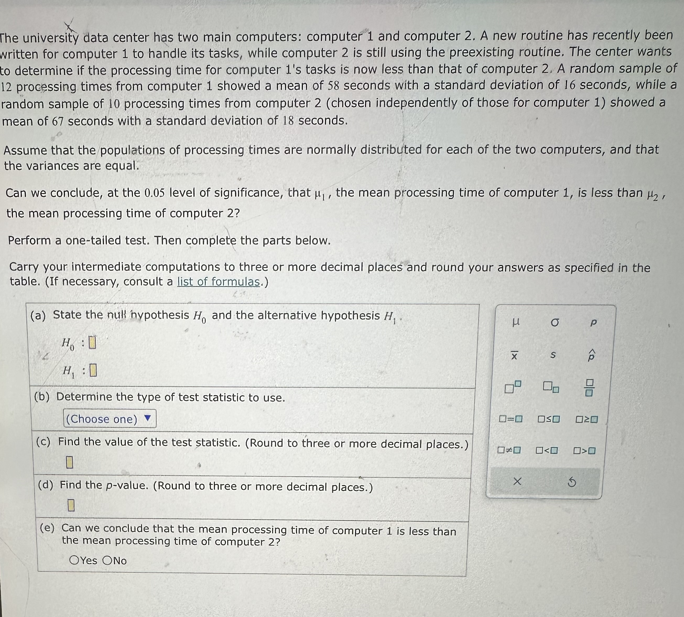 Solved The university data center has two main computers: | Chegg.com