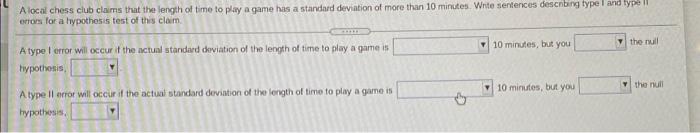 Solved Use the given statement to represent a claim. Write | Chegg.com