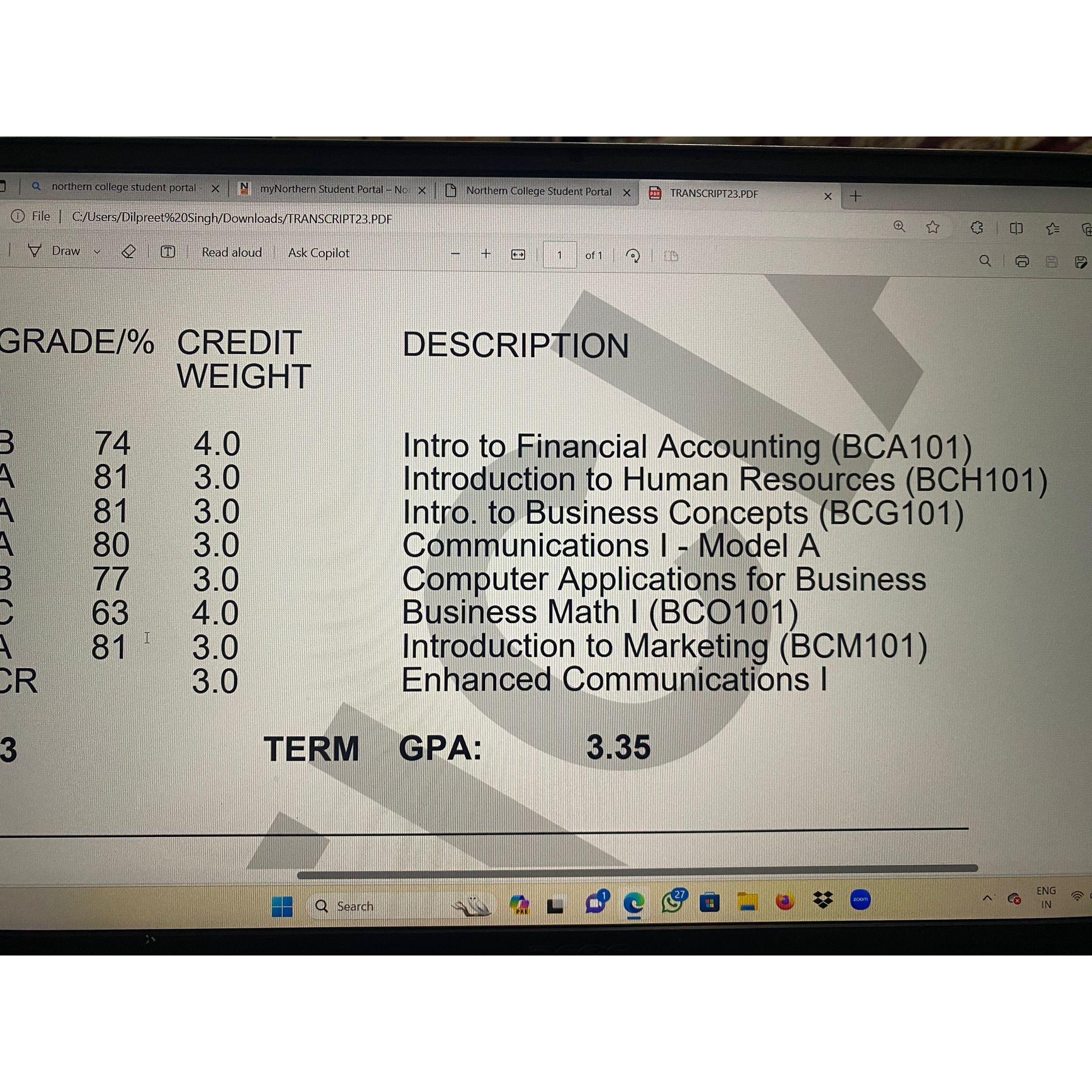 Solved GRADE/% ﻿CREDITWEIGHTDESCRIPTIONIntro to Financial | Chegg.com